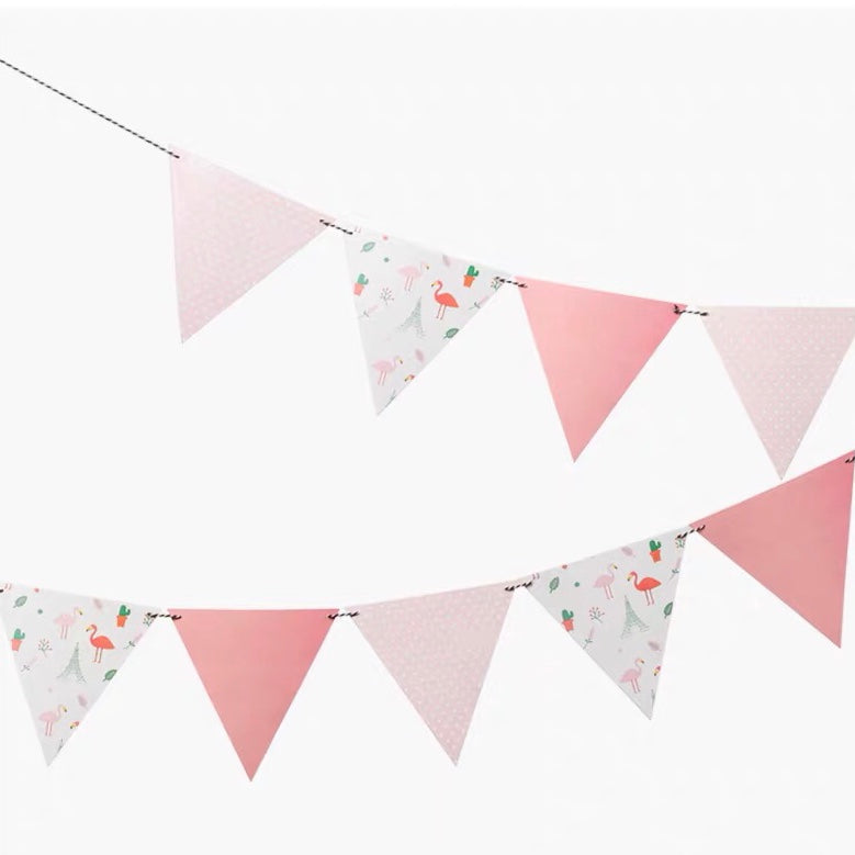 Creamy Pennant Banner (Flamingo) – Crane Living