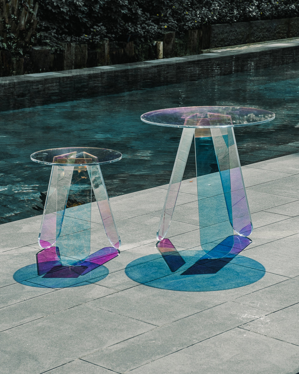 Iridescent Acrylic Coffee Tables - Small – Crane Living