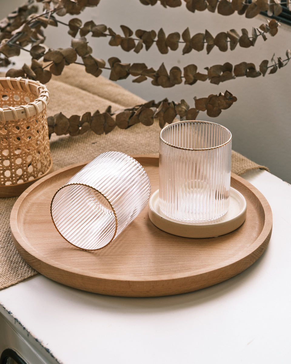 Round Wooden Tray – Crane Living